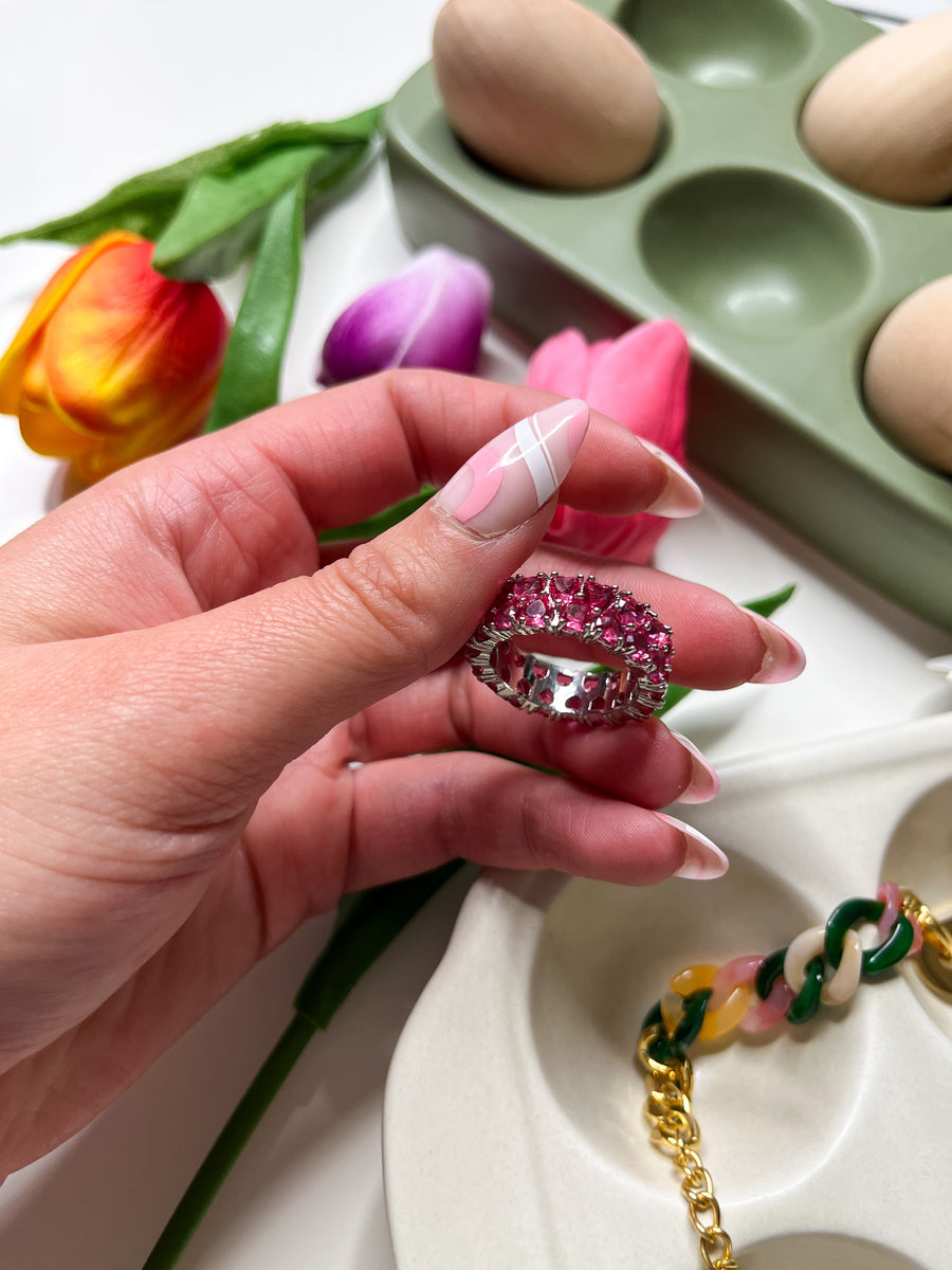 “Love Me Long Time” Silver Hand Ring – MAREBEAR COLLECTION